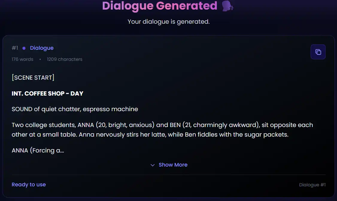 Free Dialogue Generator AI | Generate Character Dialogues Instantly | Dialogue Writer And ...